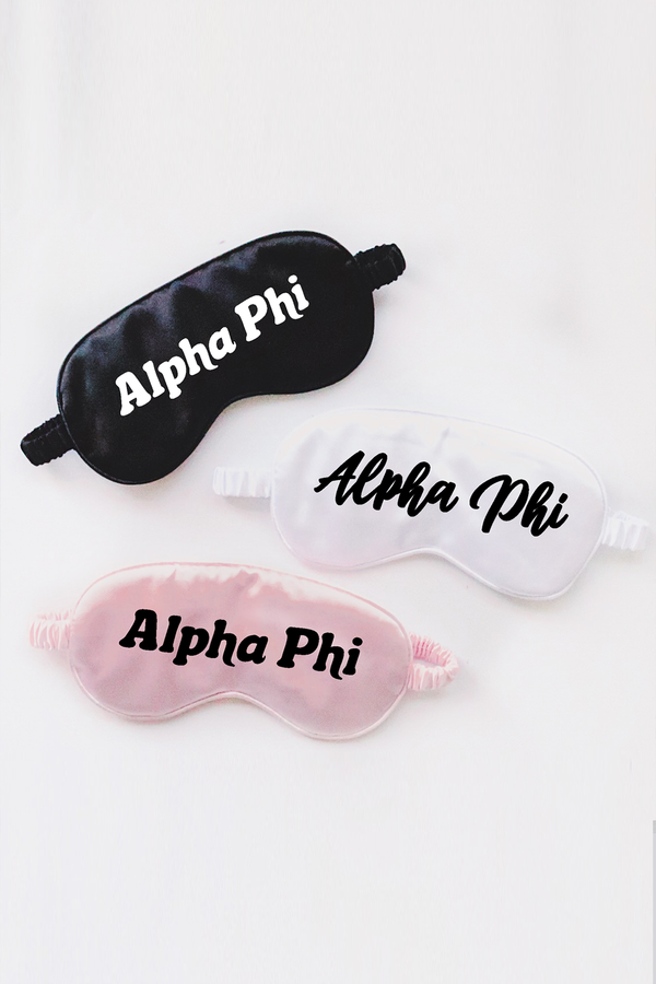 Custom sleep mask - Alpha Phi – Spikes and Seams Greek